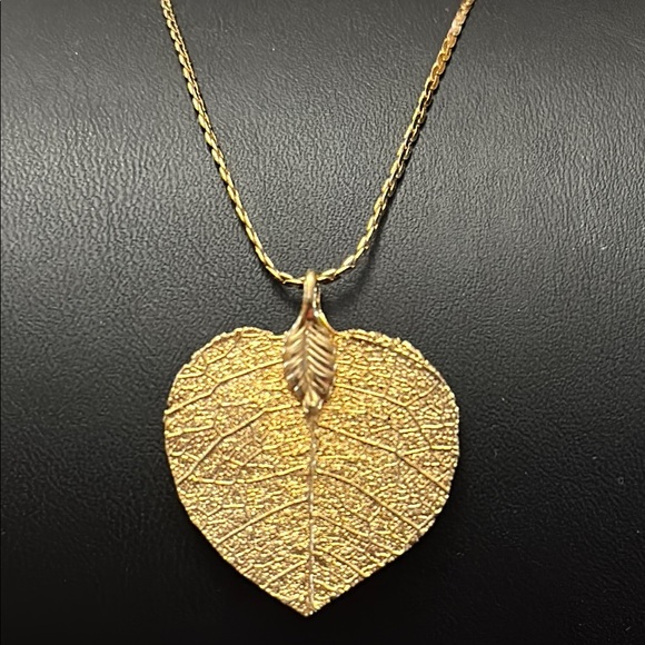 Accents | Jewelry | Accents By Hallmark Cards Goldtone Leaf Pendant ...